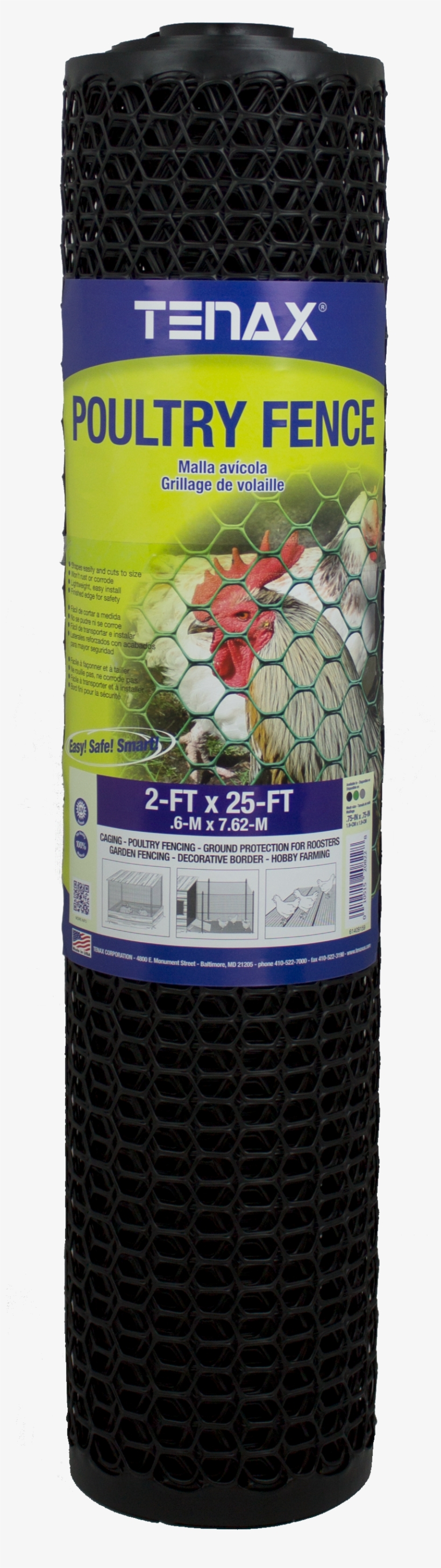 Poultry 2'x25' Black - Tenax PNG Image | Transparent PNG Free Download ...