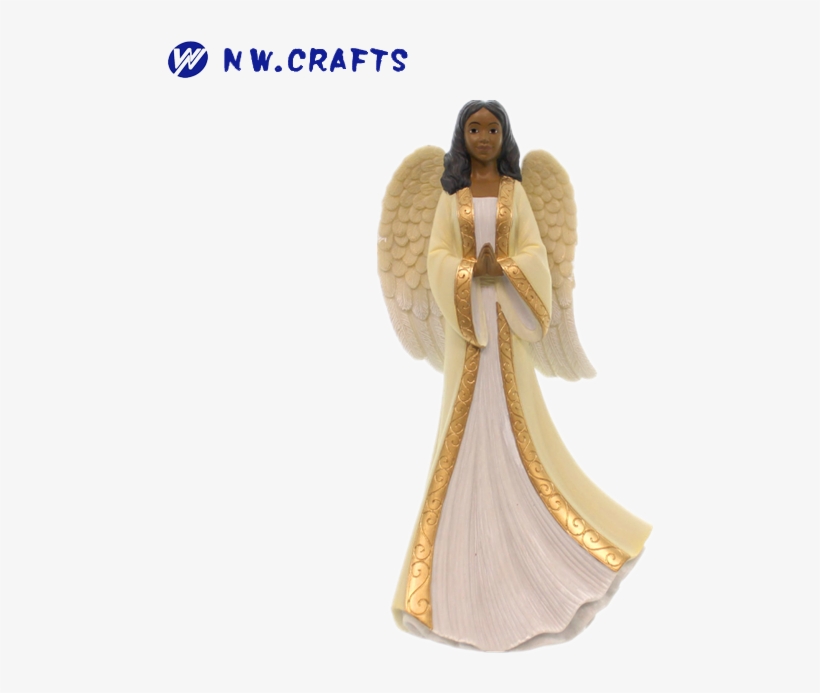 Indoor Decor Figurine Resin Black Art Humble Prayer - Angel PNG Image ...