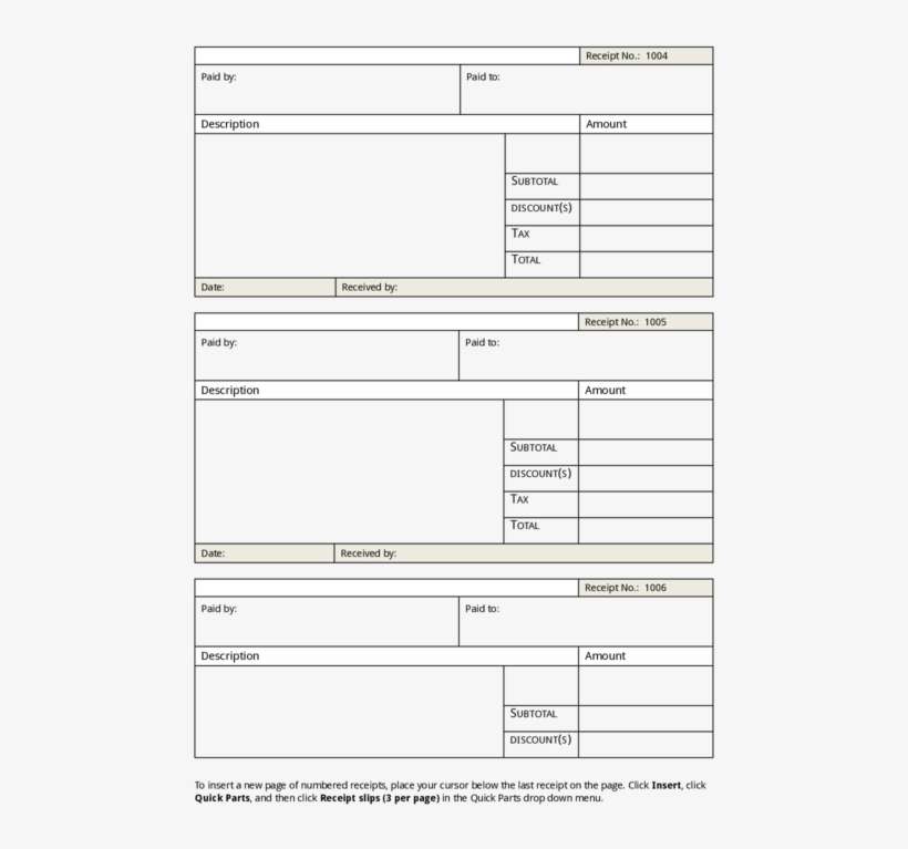 Download Pdf - Printable Receipt Sample | Transparent PNG Download ...