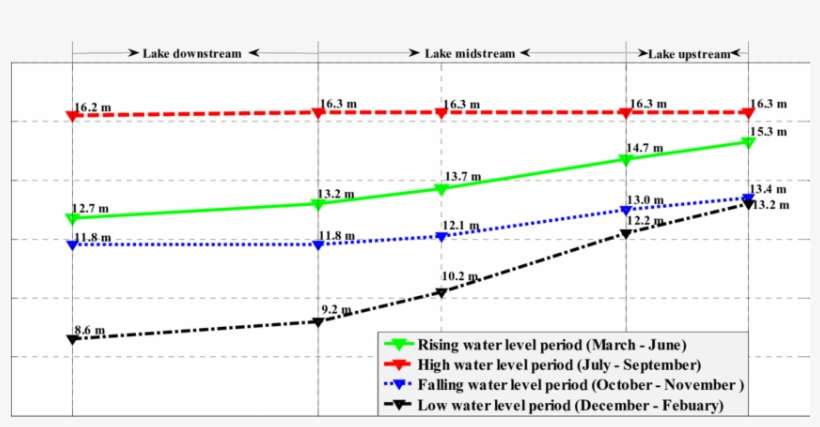 Download Observed Lake Water Surface Profiles For Different - Diagram ...