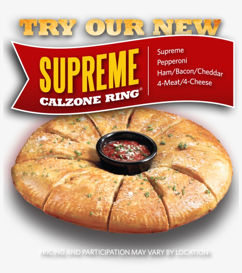 Try Our New Supreme Calzone Ring - Chametz PNG Image | Transparent PNG ...