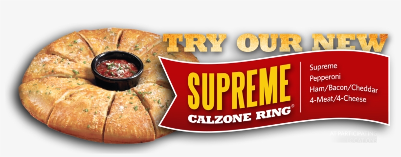 Try Our New Supreme Calzone Ring - Bread PNG Image | Transparent PNG ...