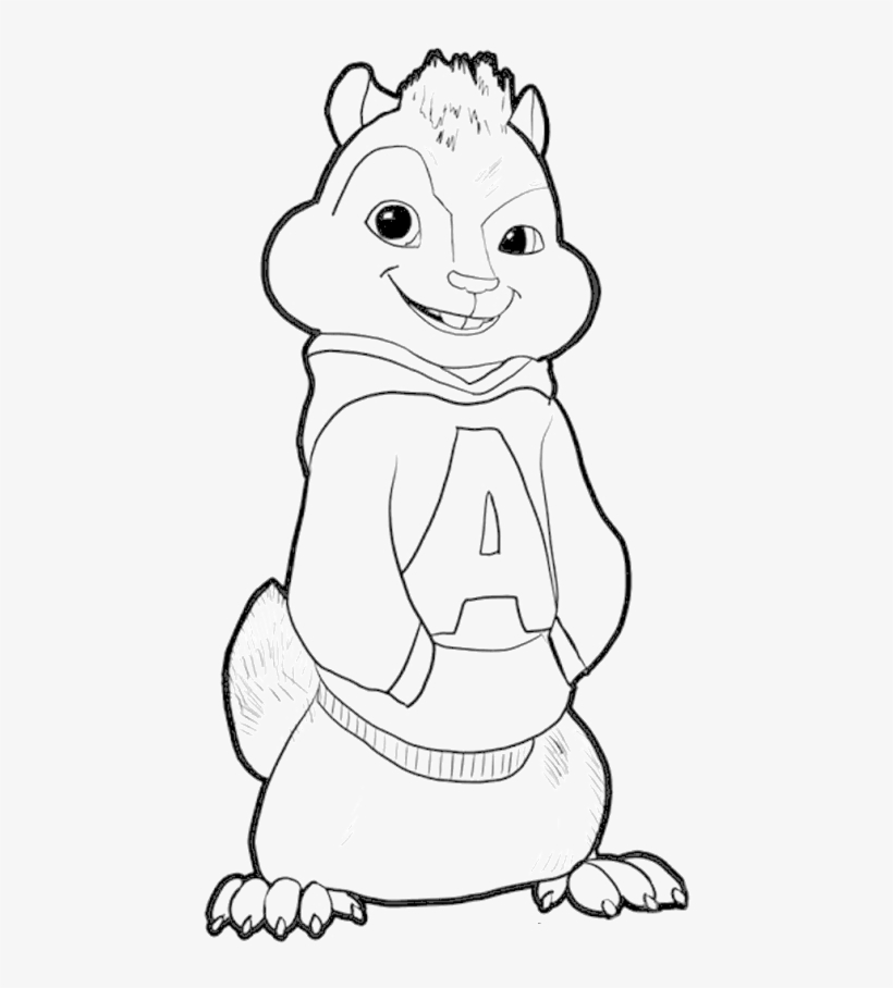 Smile Alvin The Chipmunks Coloring Pages - Alvin The Chipmunk Coloring ...