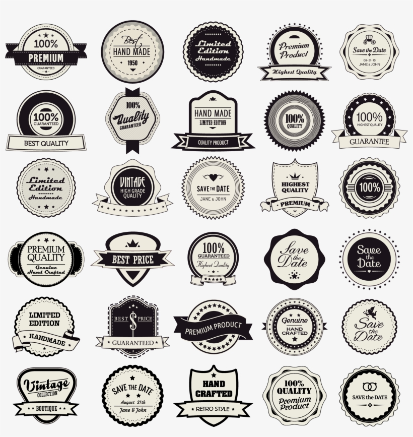 Label Clothing Badge Circle Retro Round Tag - Circle PNG Image ...
