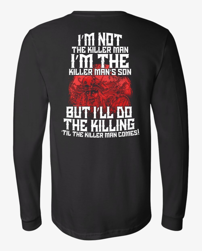 The Killer Man, Back - Long-sleeved T-shirt PNG Image | Transparent PNG ...