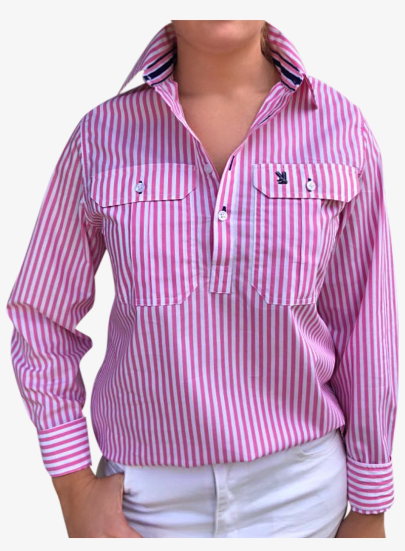 Cleland Pink Stripe - Blouse PNG Image | Transparent PNG Free Download ...