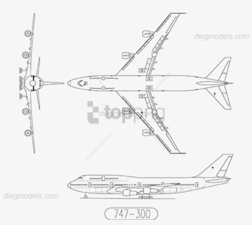 Download Free Png Boeing 747 300 Drawing Png Image With Transparent ...