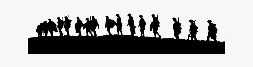Soldier Vector Army Parade - Silhouette Of Soldiers Walking PNG Image ...