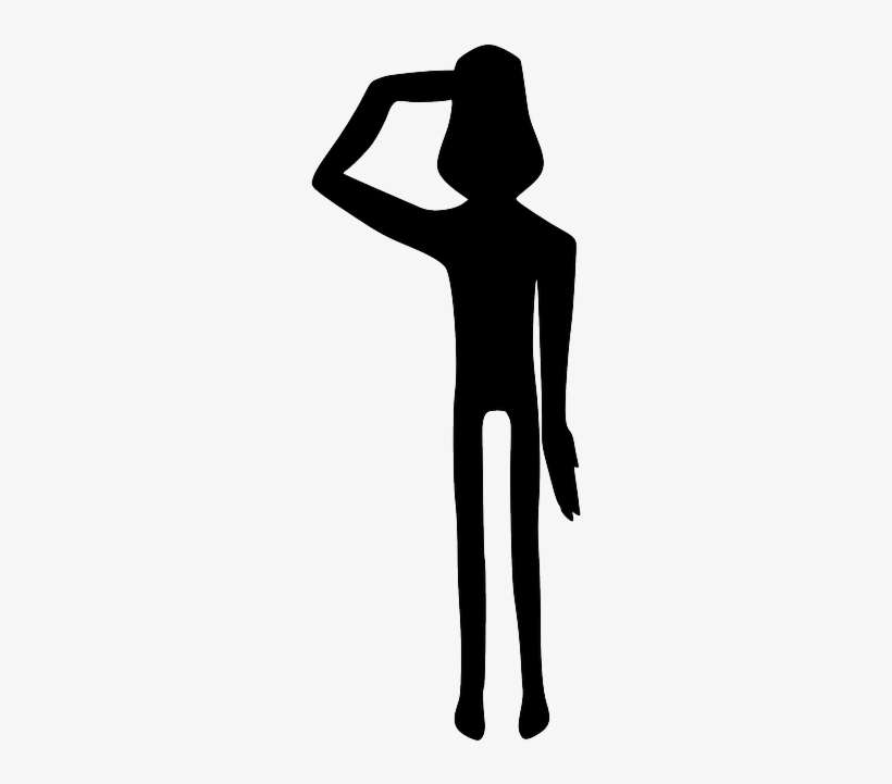 Man, Salute, Saluting, Silhouette, Soldier - Stickman Salute PNG Image ...
