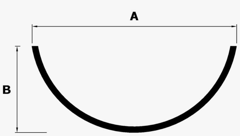 Download Britannia Plain Half Round Profile - Half Circle Line Png ...