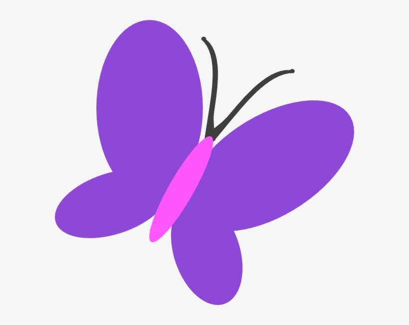 Purple Butterfly Flip Clip Art - Pink And Purple Butterfly Clip Art PNG ...