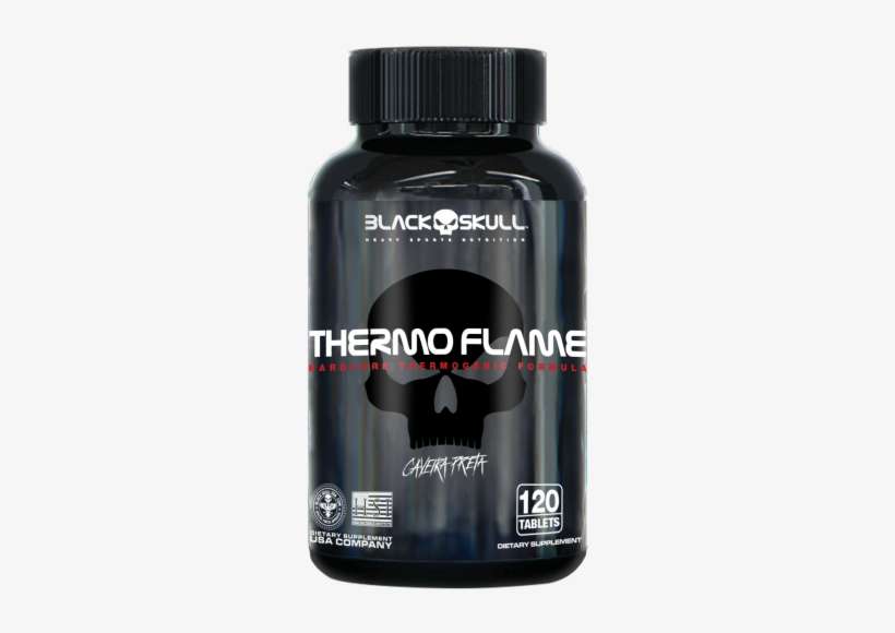Thermo Flame Tabs - Thermo Flame Black Skull PNG Image | Transparent ...