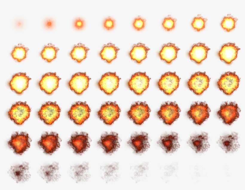 Download Drawn Explosions Sprite - Explosion Sprite Sheet Doom ...