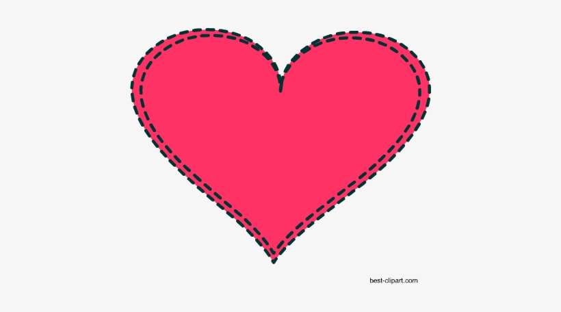 Stritched Pink Heart, Free Clipart - Stitched Heart Clipart PNG Image ...