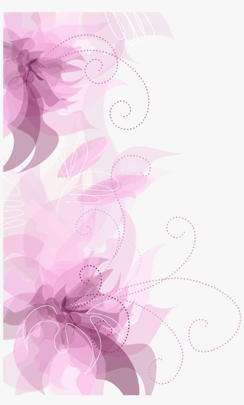 Download Pink Transparent Decorative - Pink Floral Background Png ...