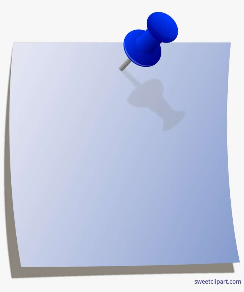 Download Note Clipart Paper Note - Blue Post It Note Clip Art ...