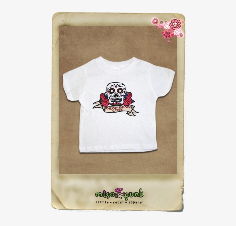 Drop Dead Cute Sugar Skull Tee - Cartoon PNG Image | Transparent PNG ...