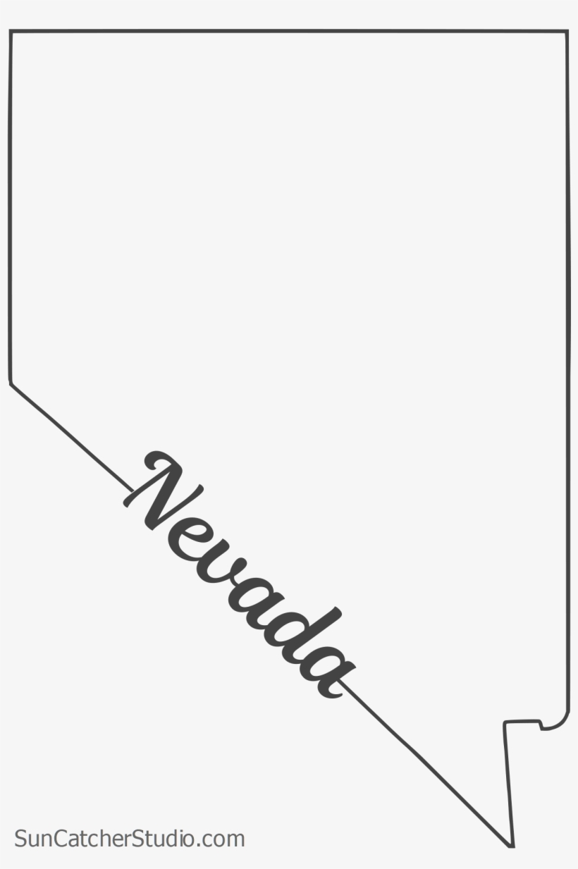 Download Free Nevada Outline With State Name On Border, Cricut ...