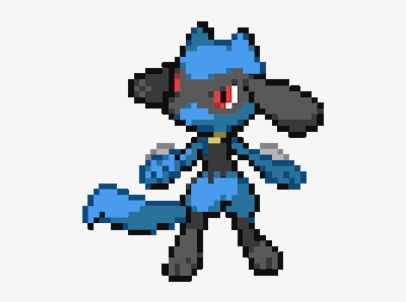 Download Riolu Sticker - Riolu Pixel Art | Transparent PNG Download ...