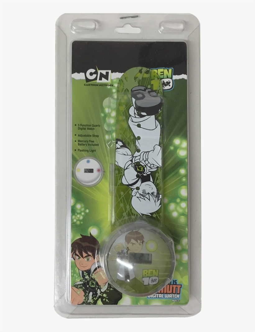Ben10 Wrist Watch With Led Light By Cartoon Network - Ben 10 PNG Image ...