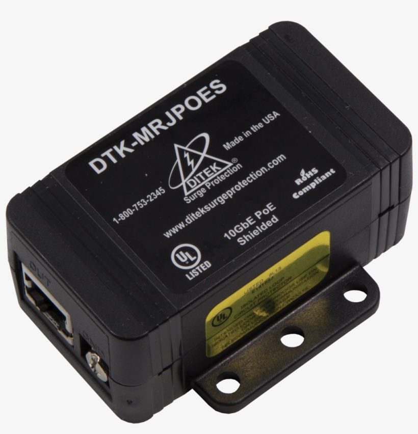 Ditek Dtk-mrjpoe Power Over Ethernet Surge Protector PNG Image ...