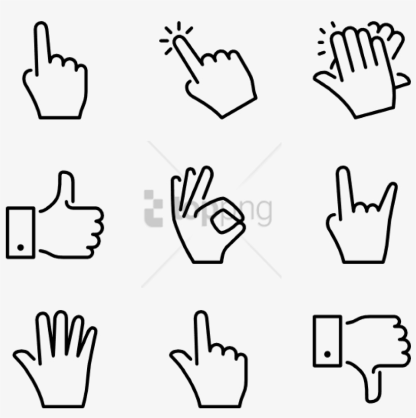 Free Png Computing - Hand Symbols PNG Image | Transparent PNG Free ...