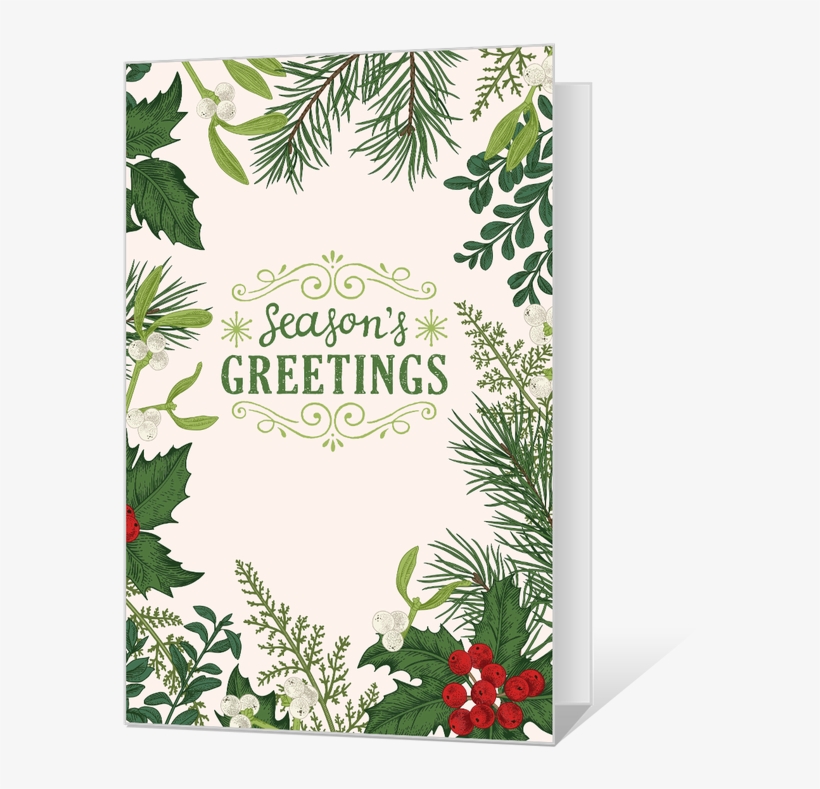 Download Season's Wishes Printable - Vintage Christmas Mistletoe Vector ...