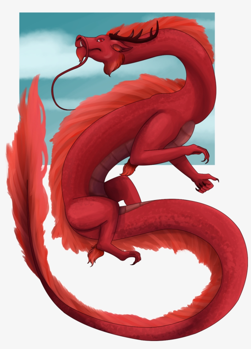 Dragon Of The Week Ao Qin The Red Dragon God Of The - Illustration PNG ...
