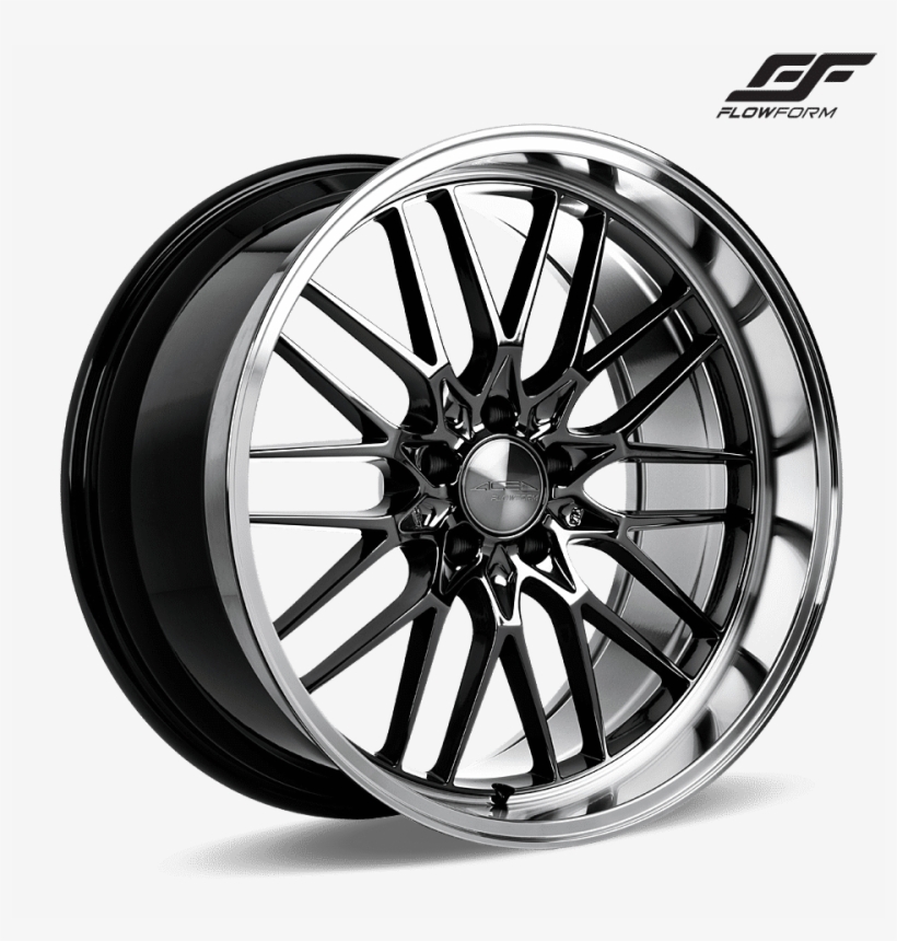 Ace Alloy Aff04 Black Chrome Face Machined Lip Mesh - Ace Wheels PNG ...