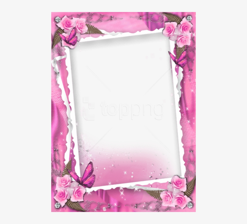 Free Png Beautiful Pink Transparent Frame With Roses - Wedding Frames ...