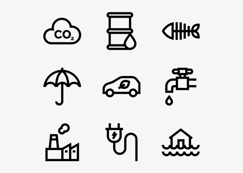 Download Climate Change - Black And White Pixel Icons | Transparent PNG ...