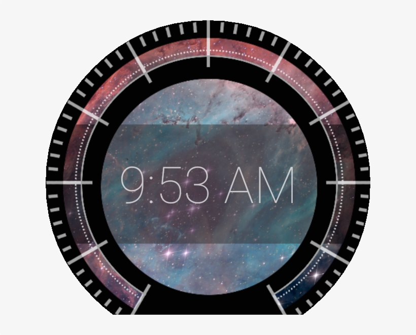 Download Nebulous Digital Watch Face Preview | Transparent PNG Download ...