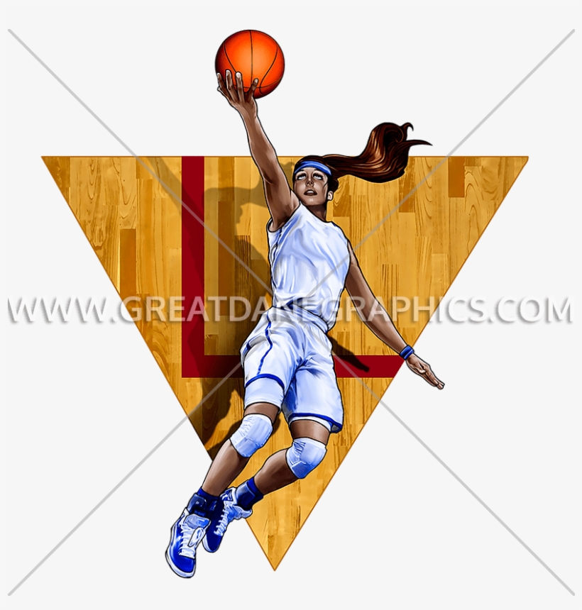 Girls Basketball Layup - Basketball Girl Art PNG Image | Transparent ...