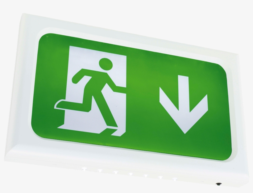 Surface Emergency Exit Sign Luminaire - Slim Emergency Exit Sign PNG ...