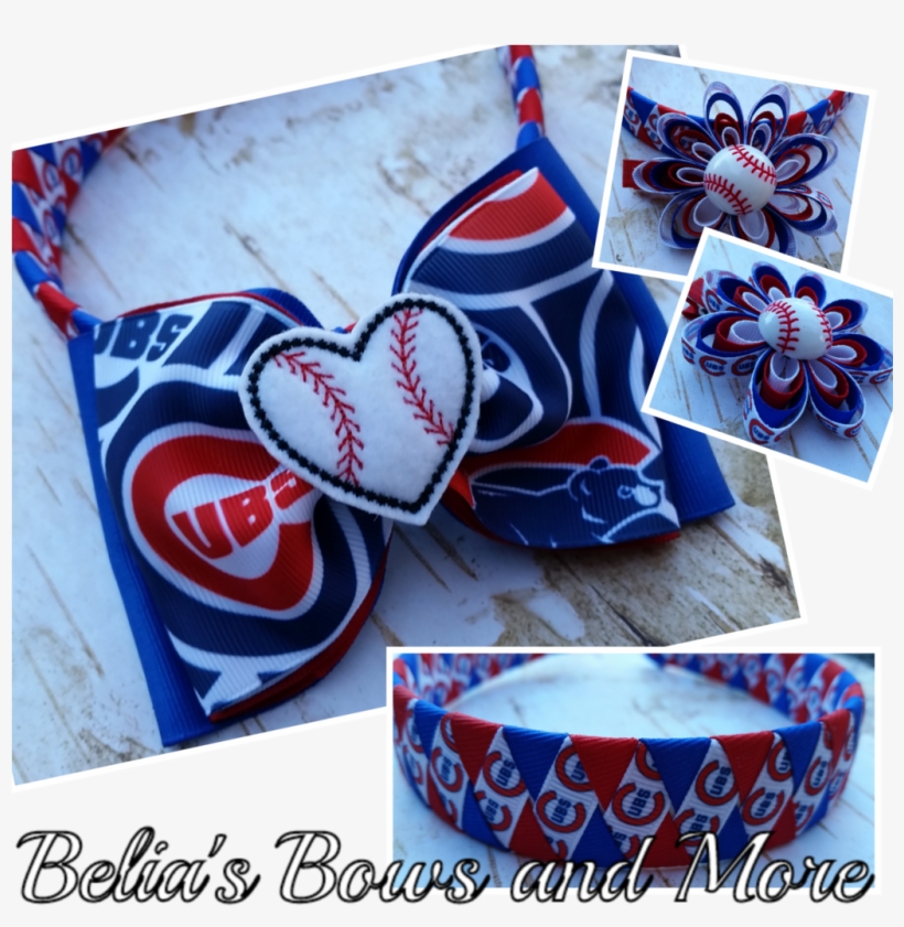 Chicago Cubs Hair Bow - Heart PNG Image | Transparent PNG Free Download ...