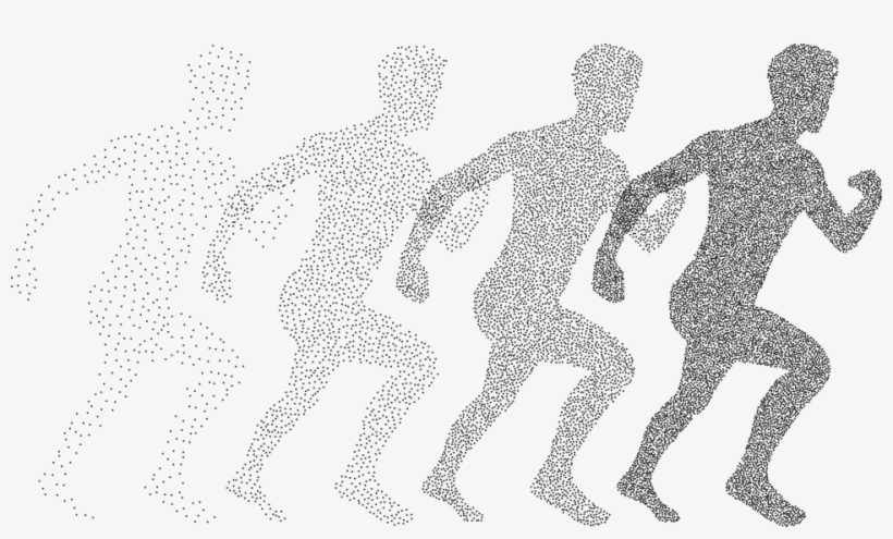 Boy, Human, Male, Man, Running, Particles, Dots - Running PNG Image ...