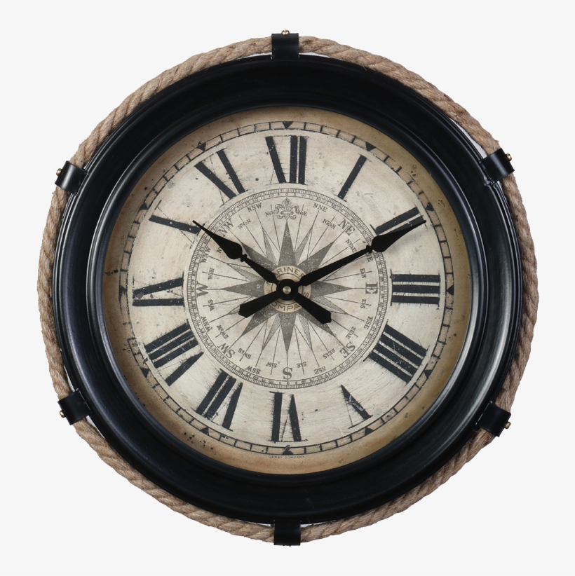 Compass Clock Small Black - Clock PNG Image | Transparent PNG Free ...