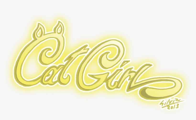 Cat Girl Logo - Calligraphy PNG Image | Transparent PNG Free Download ...