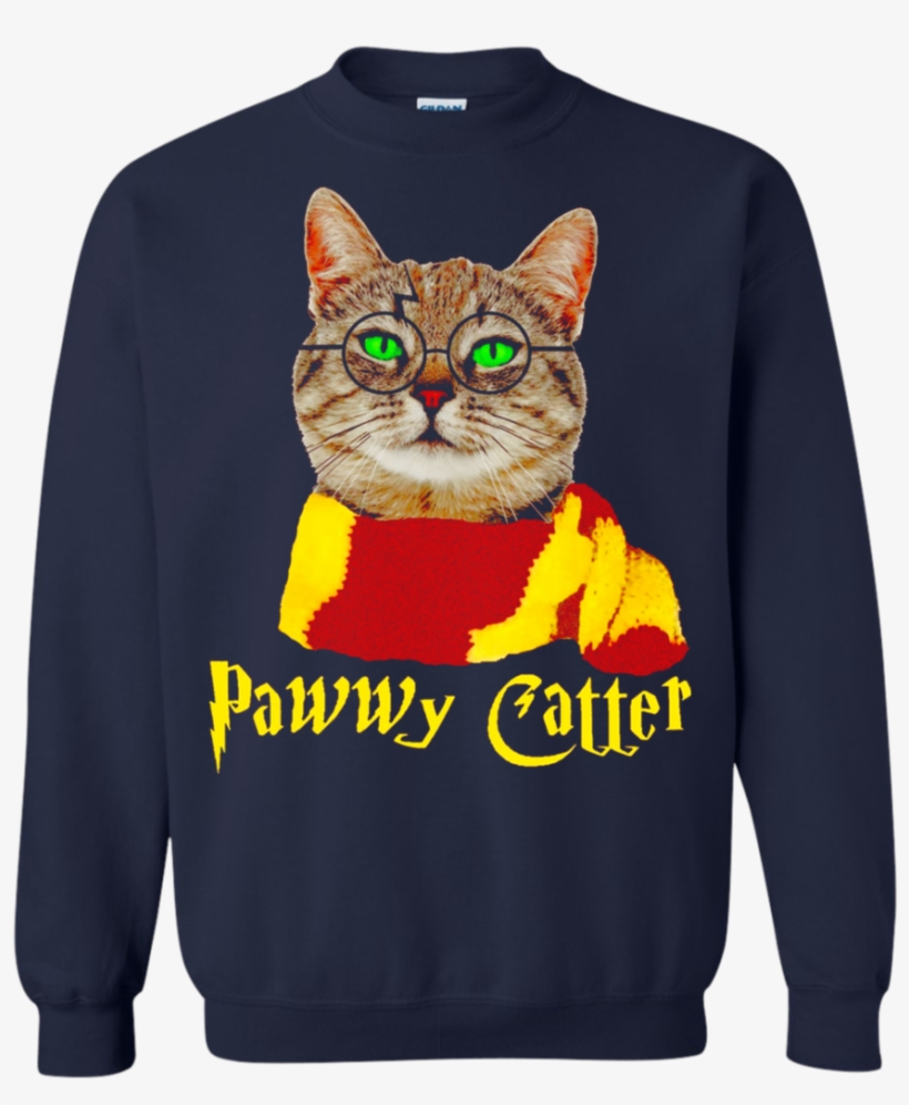 Pawwy Catter Wizard Funny Halloween Cat Shircat Lover - Harry Potter ...