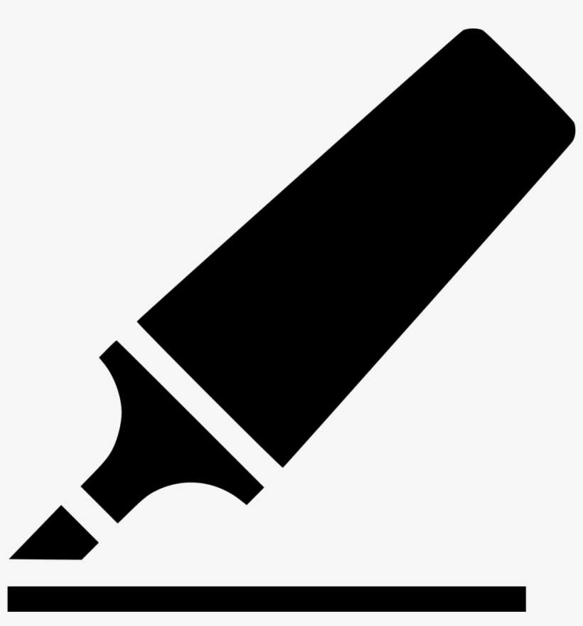 Highlighter Comments - Hightlighter Icon White Png PNG Image ...