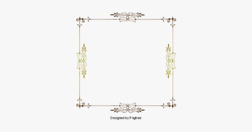 Square Four Corner Decorative Frame, Vector, Frame, - Portable Network ...