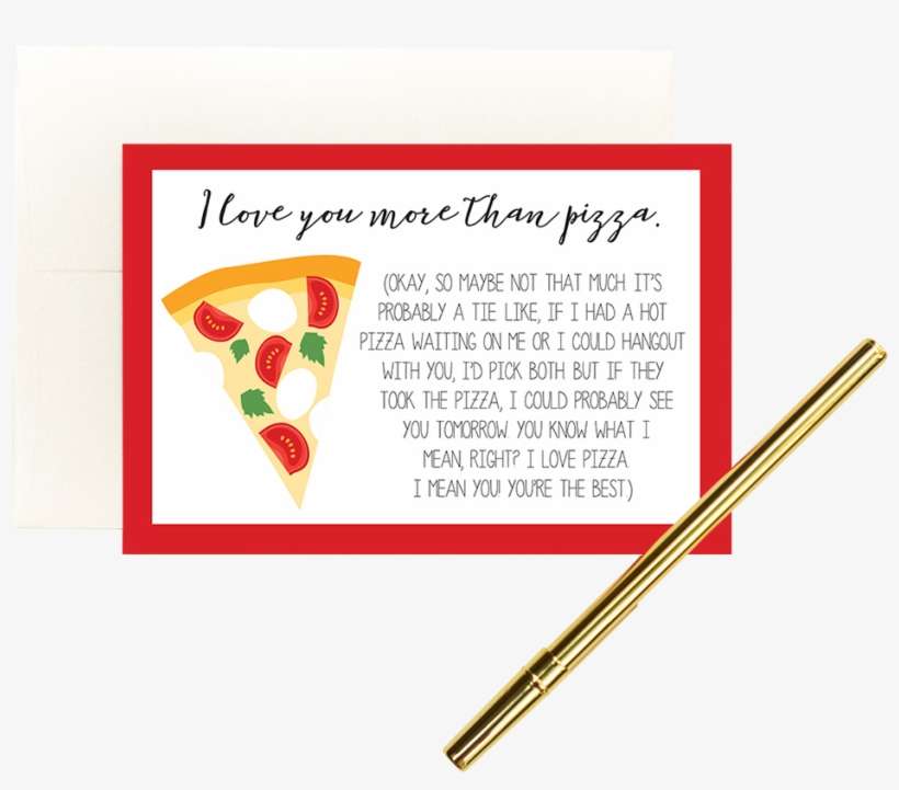 “love Pizza” - Greeting Card - “ - California-style Pizza PNG Image ...