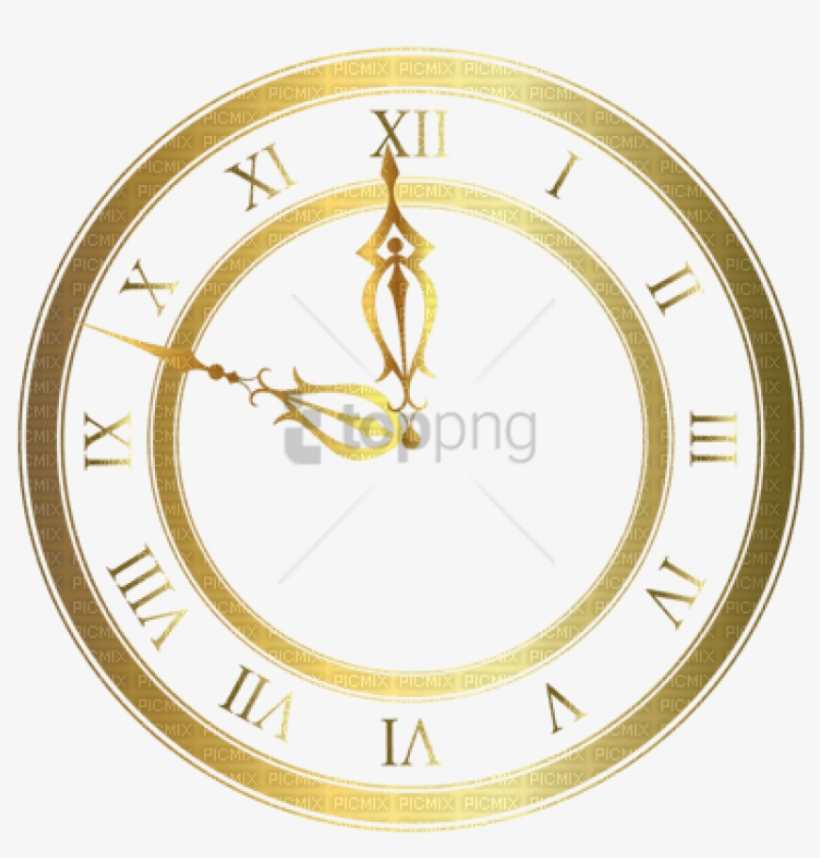 Download Free Png Clock Face Transparent Background Png Image - Gold ...