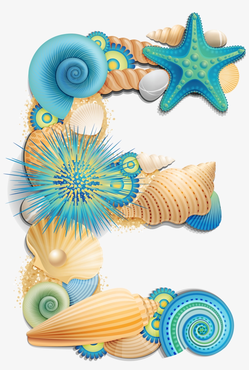 Alpha Blue Png - Shell Letters Clip Art PNG Image | Transparent PNG ...