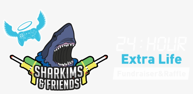 24hr Extra Life Fundraising Marathon & Raffle - Shark PNG Image ...