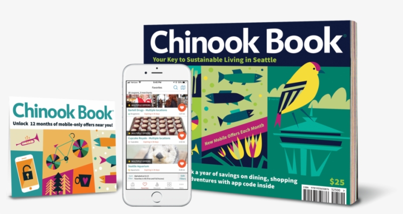 Seattle Book And Phone And App Card - Chinook Book Portland 2018 PNG Image | Transparent PNG ...