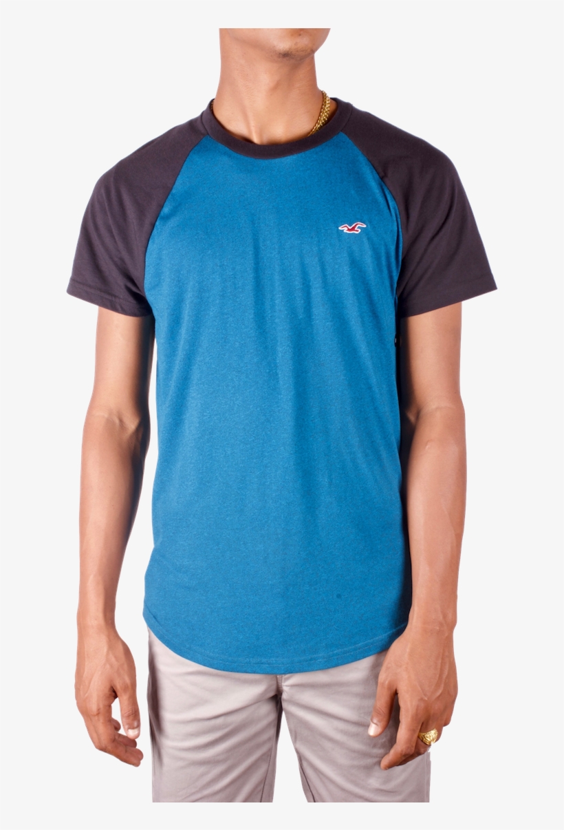 Hollister Colour Block Raglan Tshirt PNG Image | Transparent PNG Free ...