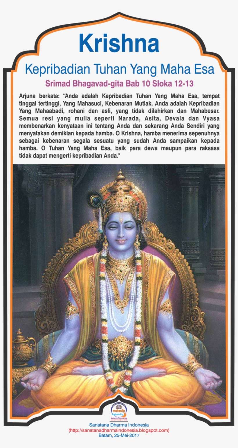 Download Sanatana Dharma Indonesia - Bhagavad Gita Vishnu | Transparent ...