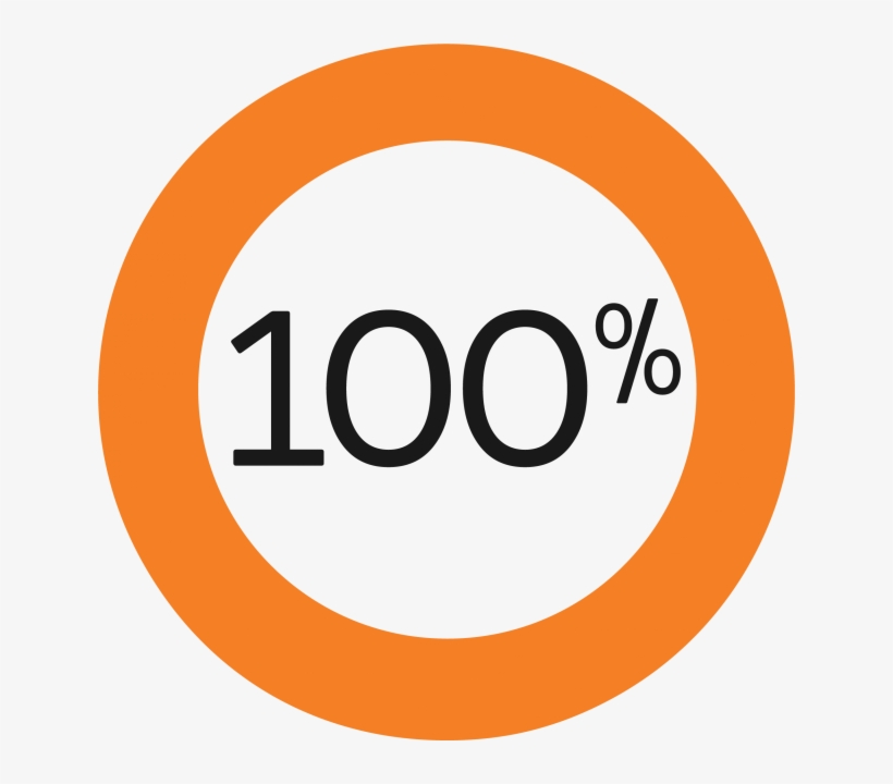 Pie Graph Showing 100% - 100 Percent PNG Image | Transparent PNG Free ...