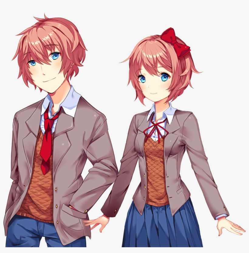 Satori/sayoriteaser - Doki Literature Club Sayori PNG Image ...